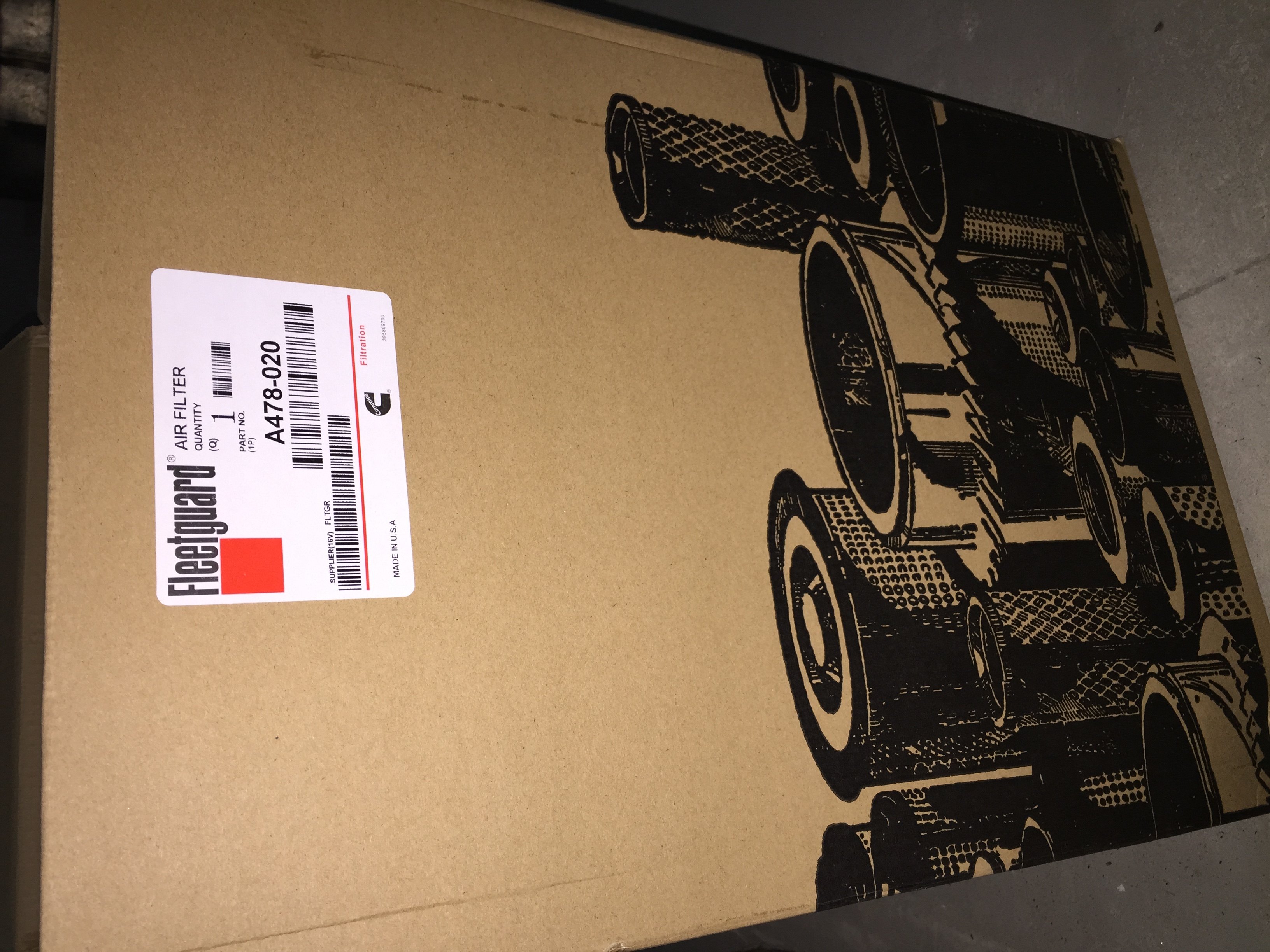 [USD 87.90] Cummins KTA19 KTA38 Air Filter 4913882 AF478-020 AF478 ...