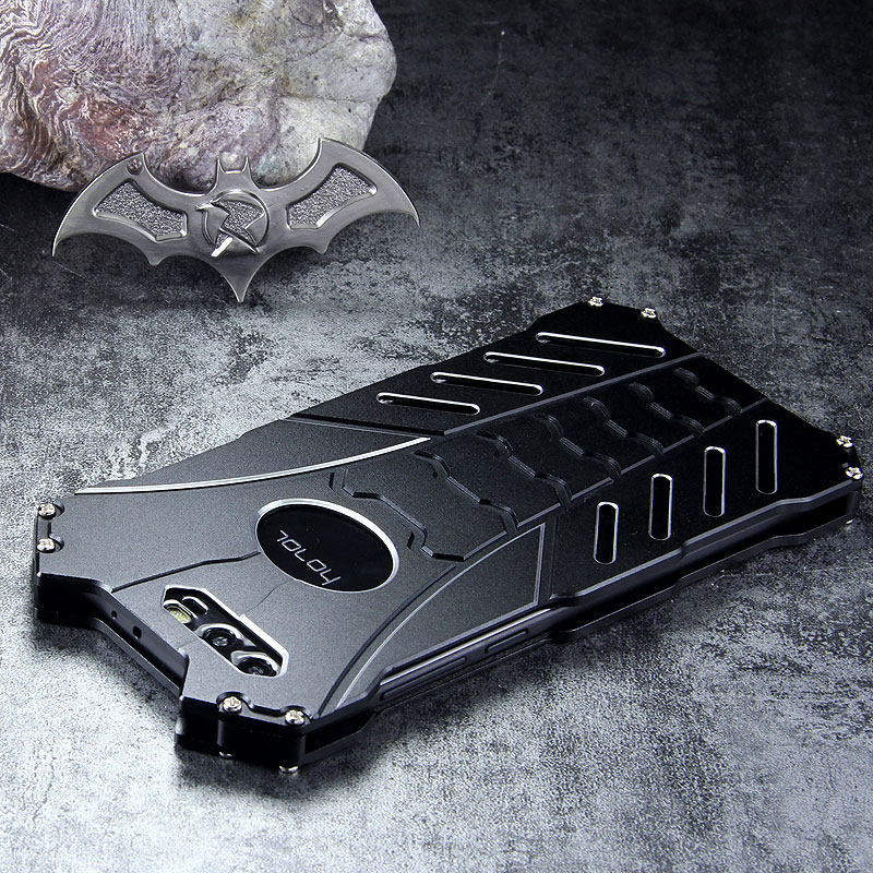 R-Just Batman Shockproof Aluminum Shell Metal Case with Custom Stent f ...