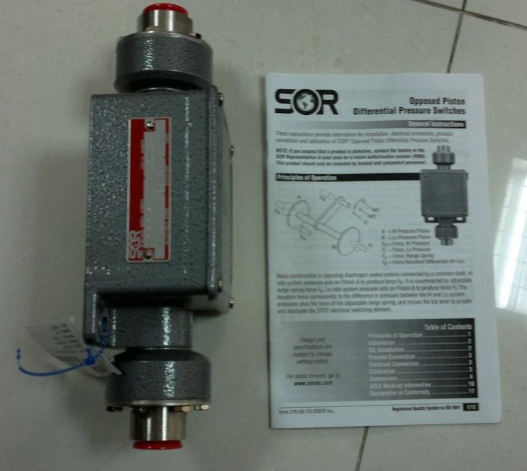 美国SOR索尔压力开关BH-413007-413压差开关6RN-EE5-N4-C1A-TT-Taobao