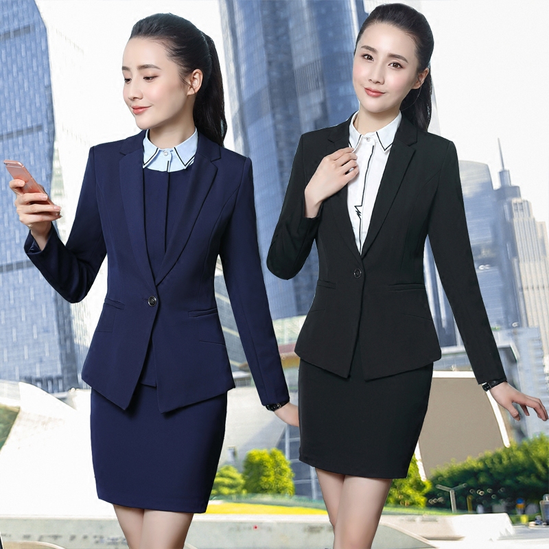 [USD 37.07] Hotel front desk uniform spring and autumn suit ...