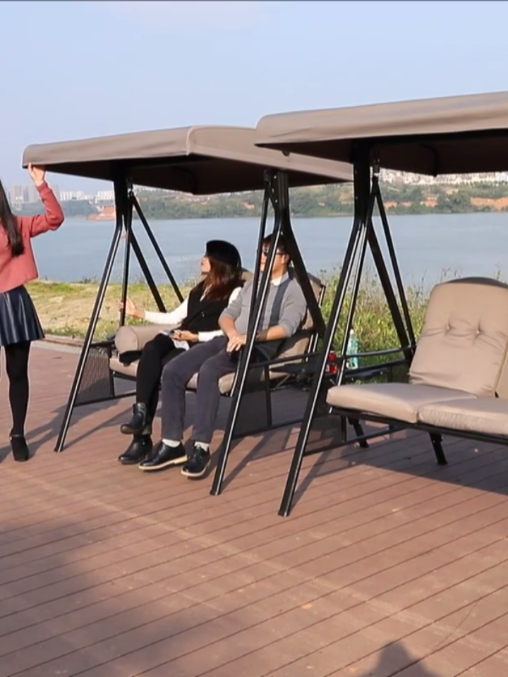 Outdoor swing Garden hanging chair Outdoor Wrought iron household ...