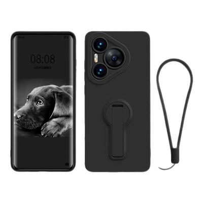 旋转支架适用华为pura80ultra手机壳p70pro新款硅胶镜头全包防摔p50e高端带手绳p60pro/40/3简约保护套男女软