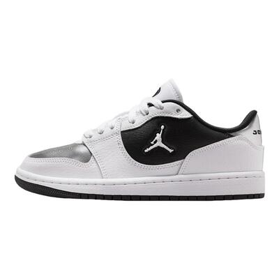 Jordan耐克女鞋黑白银Court Connect大童运动鞋篮球鞋IR2298-100