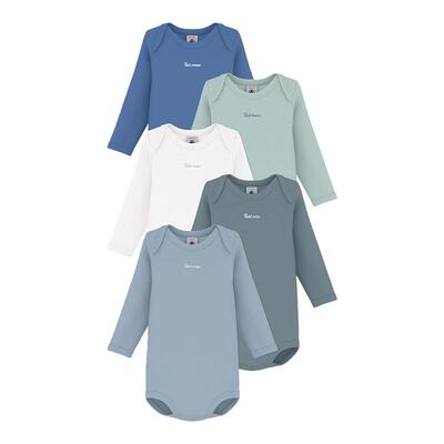 【26秋冬新品】法国小帆船Petitbateau婴幼儿包屁衣5件装A0GTW
