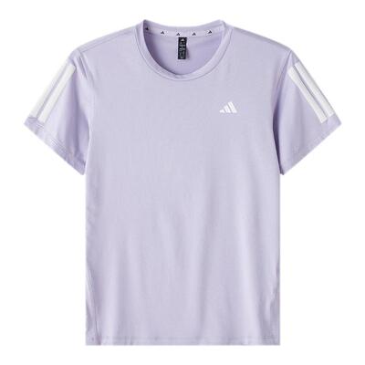 阿迪达斯紫色短袖女装2026夏季新款圆领半袖跑步运动服T恤KU8748