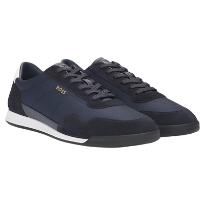 【情人节礼物】BOSS博斯 男士混合材质系带运动鞋TTNM SL轻量版