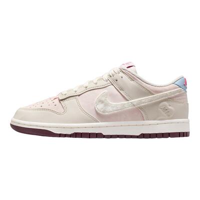 Nike耐克女鞋马年情人节限定DUNK粉色毛绒大勾运动板鞋IQ1145-610