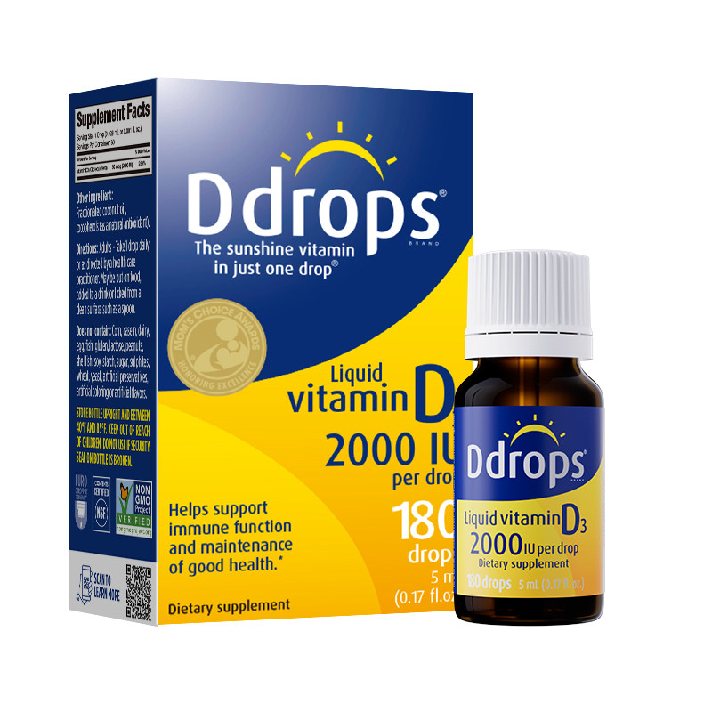 Ddrops滴卓思d3滴剂中老年50岁以上维生素D3提高免疫官方旗舰店