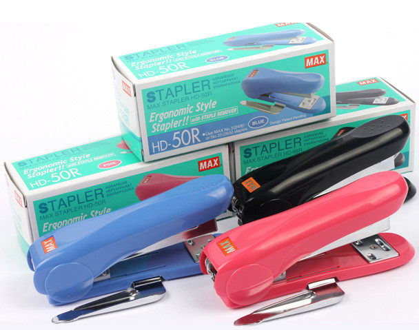 MAX Stapler HD-50R (with Staples Remover) Beige MAX Staples No.3-1M ...