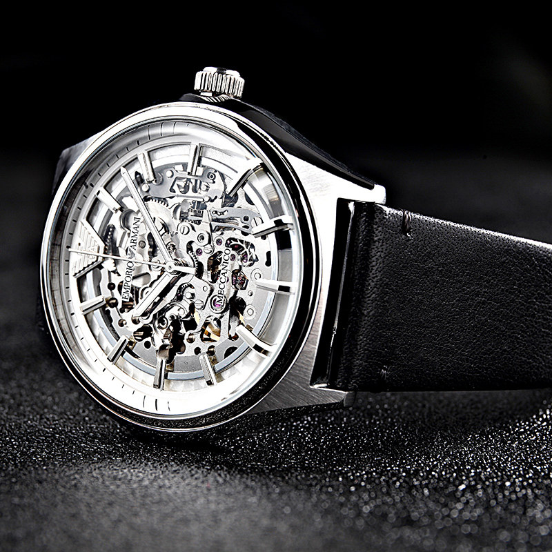 Emporio Armani阿玛尼手表男 潮流时尚镂空机械表钢带男表AR1921 - 小轩窗