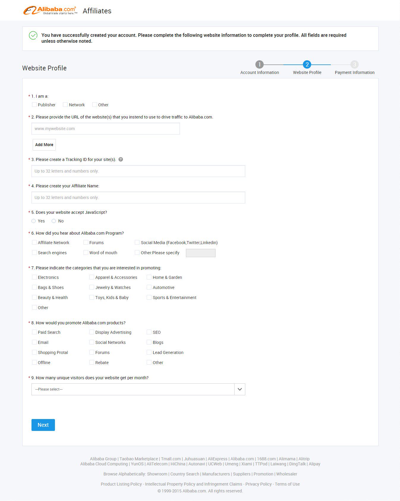 Alibaba Affiliates Help Center